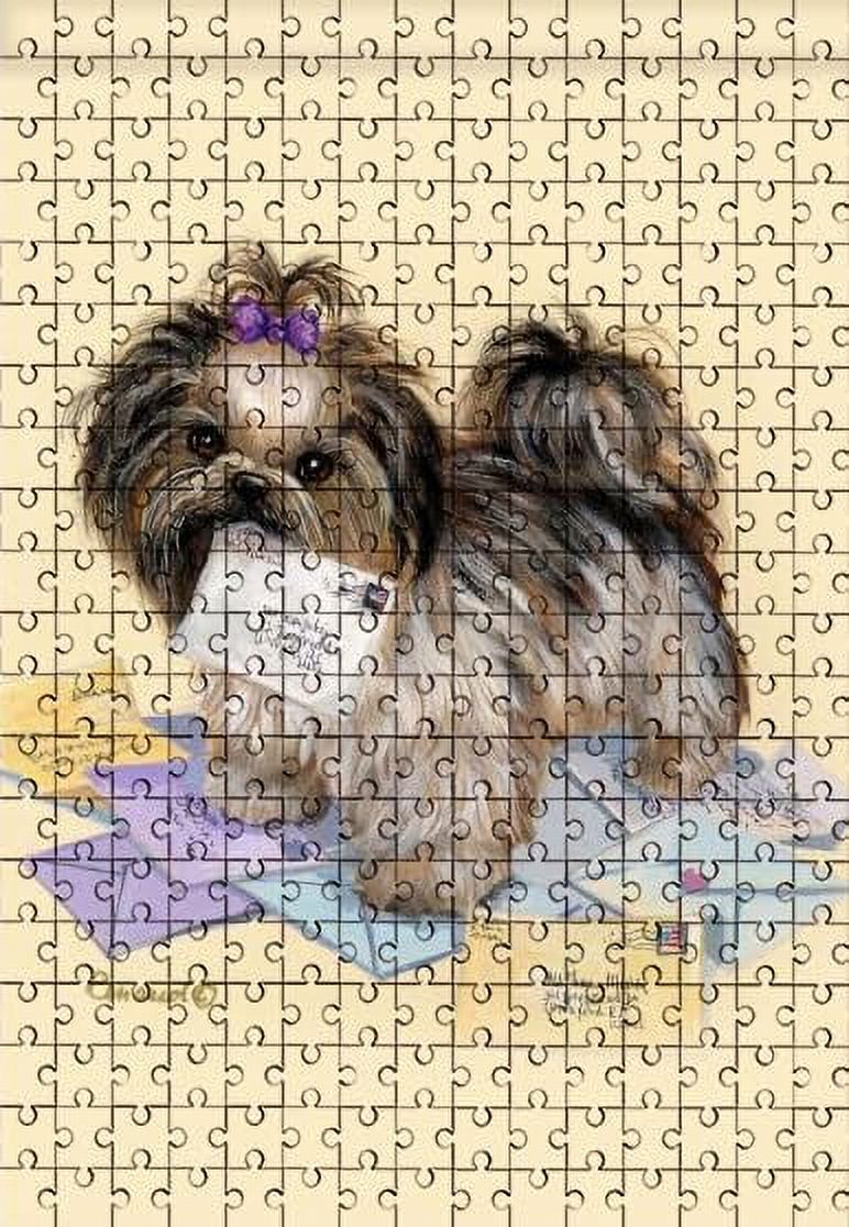 Jigsaw Puzzles for Adults 300 Pieces Shih Tzu Fan Mail Wooden Puzzle Challenging Educational Fun ...