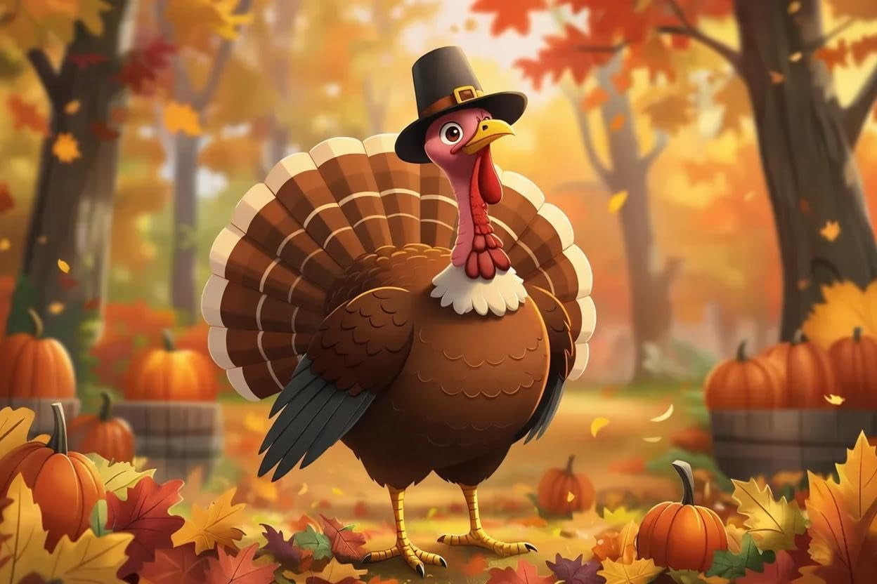 Jigsaw Puzzles for Adults 500 Pieces Gobble Turkey Thanksgiving Anime ...