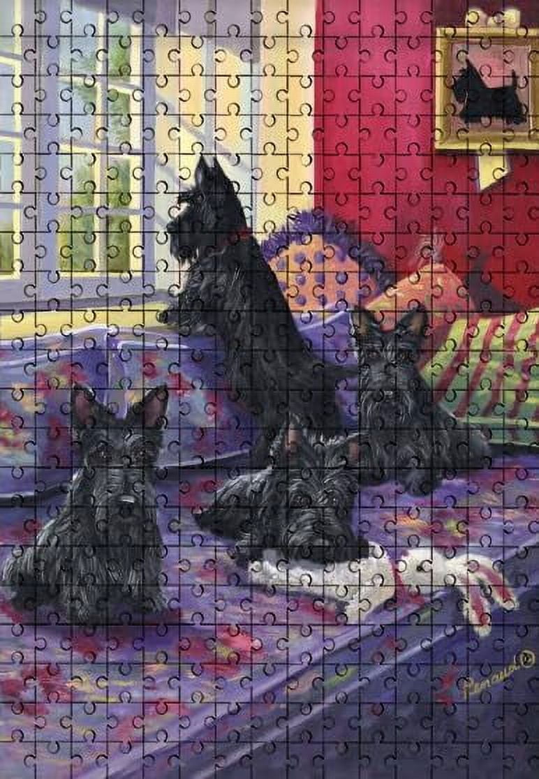 Jigsaw Puzzles for Adults 500 Pieces Scottish Terrier Daybed Wooden ...