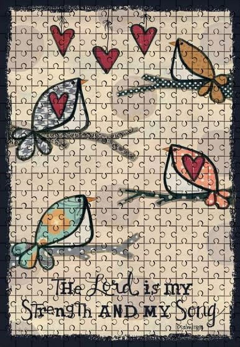 Jigsaw Puzzles for Adults 500 Pieces The Lord is My Strength Wooden ...