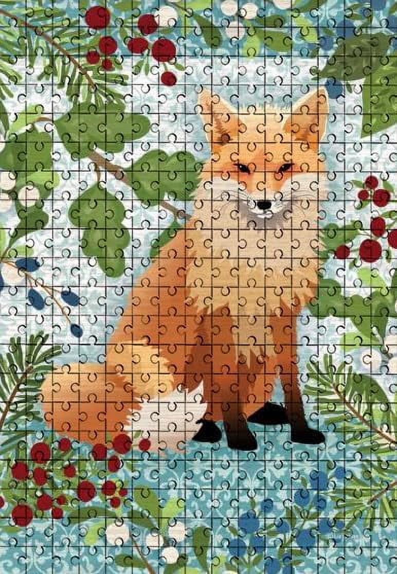 Jigsaw Puzzles for Adults 500 Pieces Winter Fox Wooden Puzzle ...