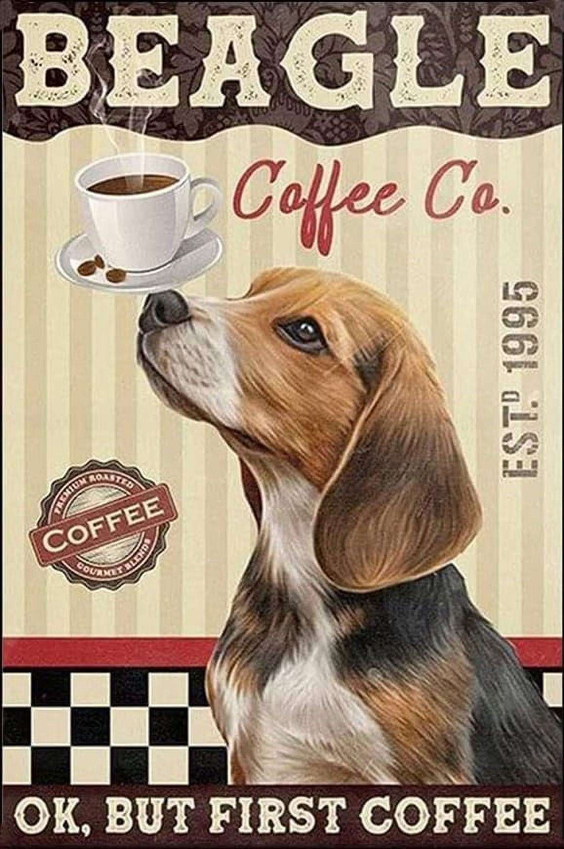 Jigsaw Puzzles for Adults Beagle Dog Coffee 500 Pieces Wooden Jigsaw ...