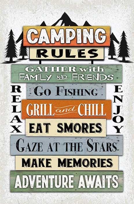 Jigsaw Puzzles for Adults Camping Rules 500 Pieces Wooden Jigsaw Puzzle ...