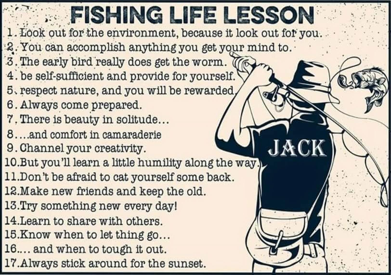 Jigsaw Puzzles for Adults Fishing Life Lessons Poster 500 Pieces Wooden ...