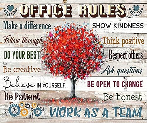 Jigsaw Puzzles for Adults Office Rules Work As A Team 1000 Pieces ...