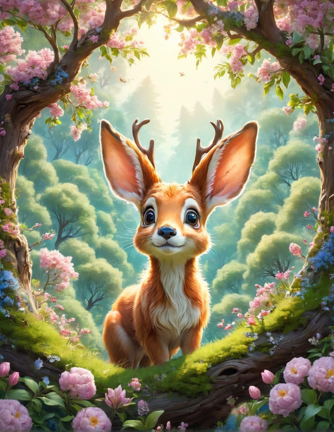 Jigsaw Puzzles for Adults The Forest and The Deer 500 Pieces Wooden ...