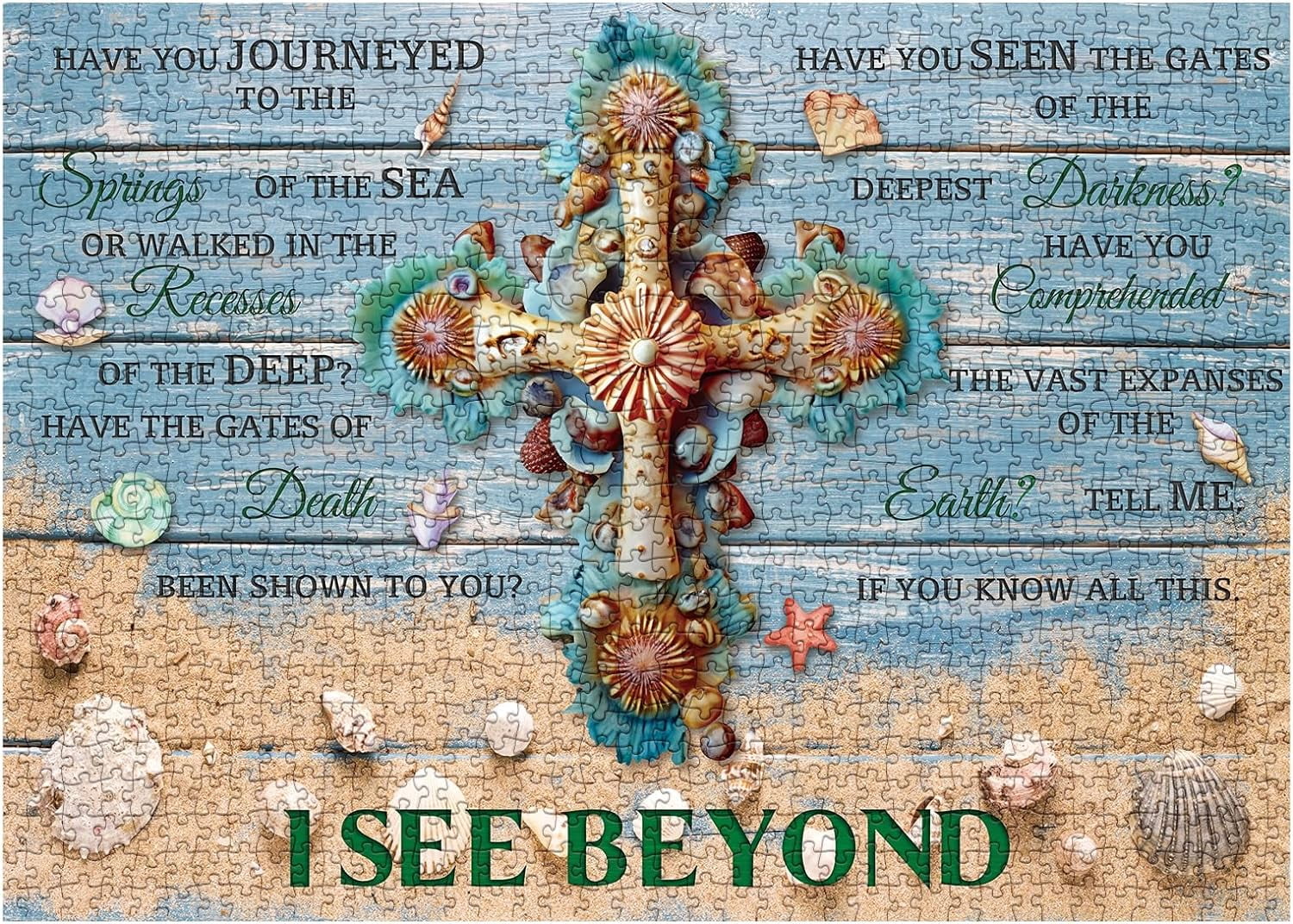 Jigsaw Wooden puzzle 1000 pieces Beach Christian Puzzles for Adults ...