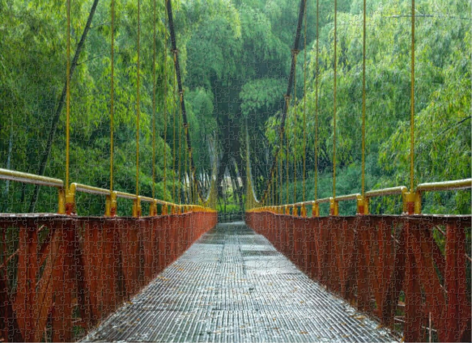 Jigsaw Wooden puzzle 1000 pieces Bridge Inside Tropical Puzzle for ...