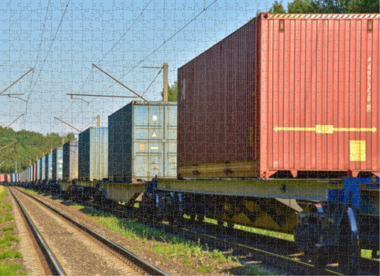Jigsaw Wooden puzzle 1000 pieces Cargo Containers Transportation ...