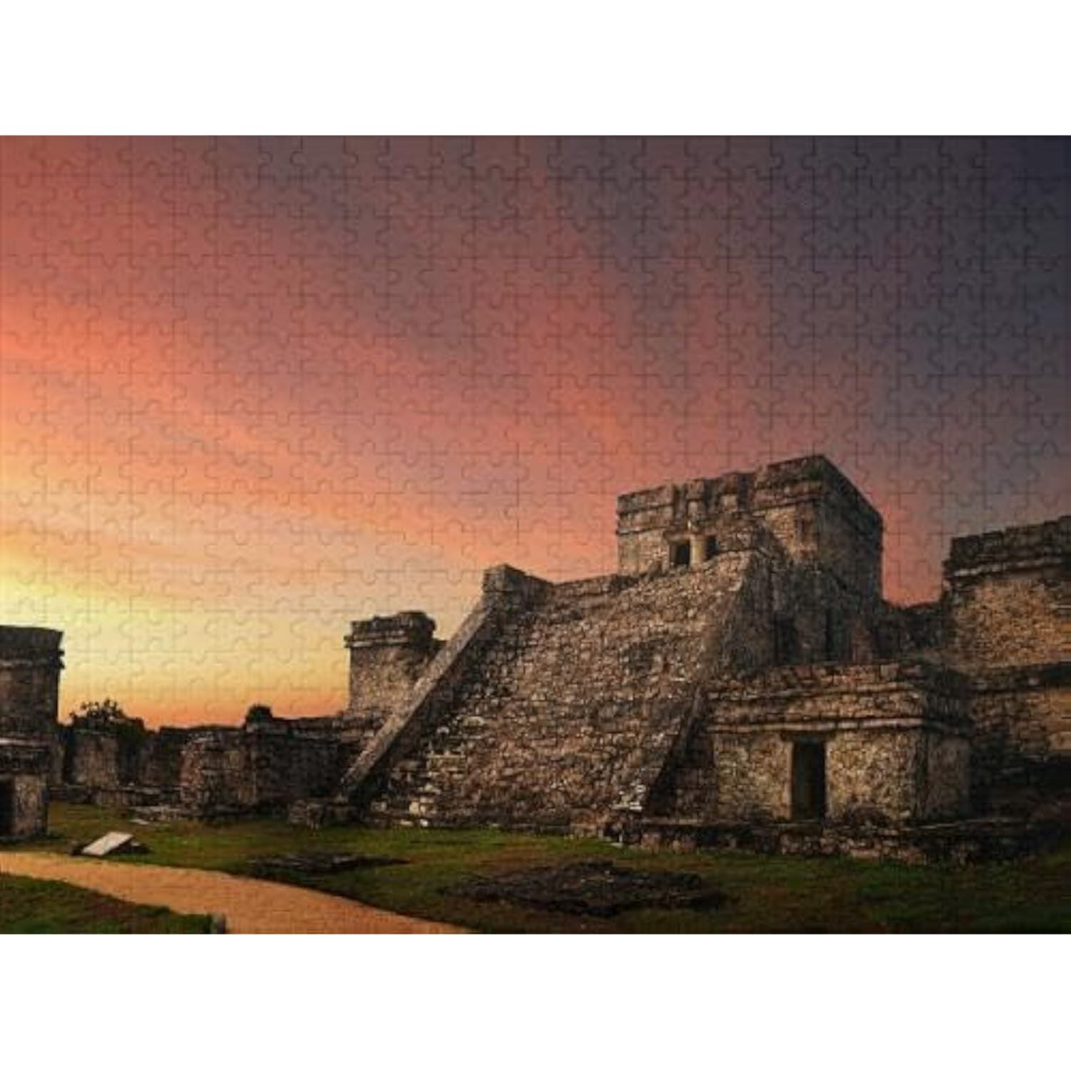 Jigsaw Wooden puzzle 1000 pieces Castillo Fortress in Ancient Mayan ...