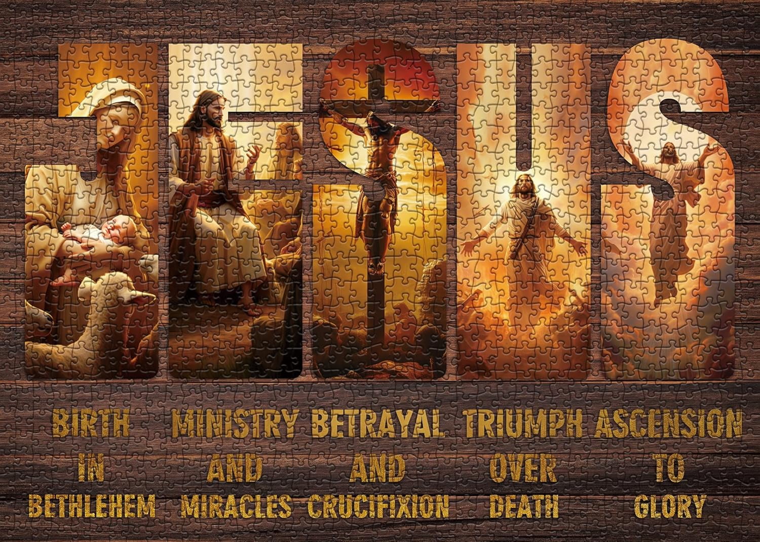 Jigsaw Wooden puzzle 1000 pieces Christian Puzzles for Adults , Jesus ...
