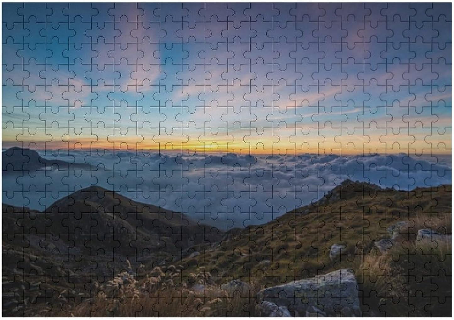 Jigsaw Wooden puzzle 1000 pieces Clouds Photo Puzzle for Adults Jigsaw Puzzles Thick Sturdy Hard ...