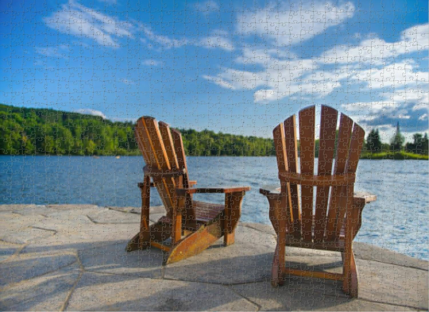 Jigsaw Wooden puzzle 1000 pieces Cottage Life Muskoka Chairs Facing A ...