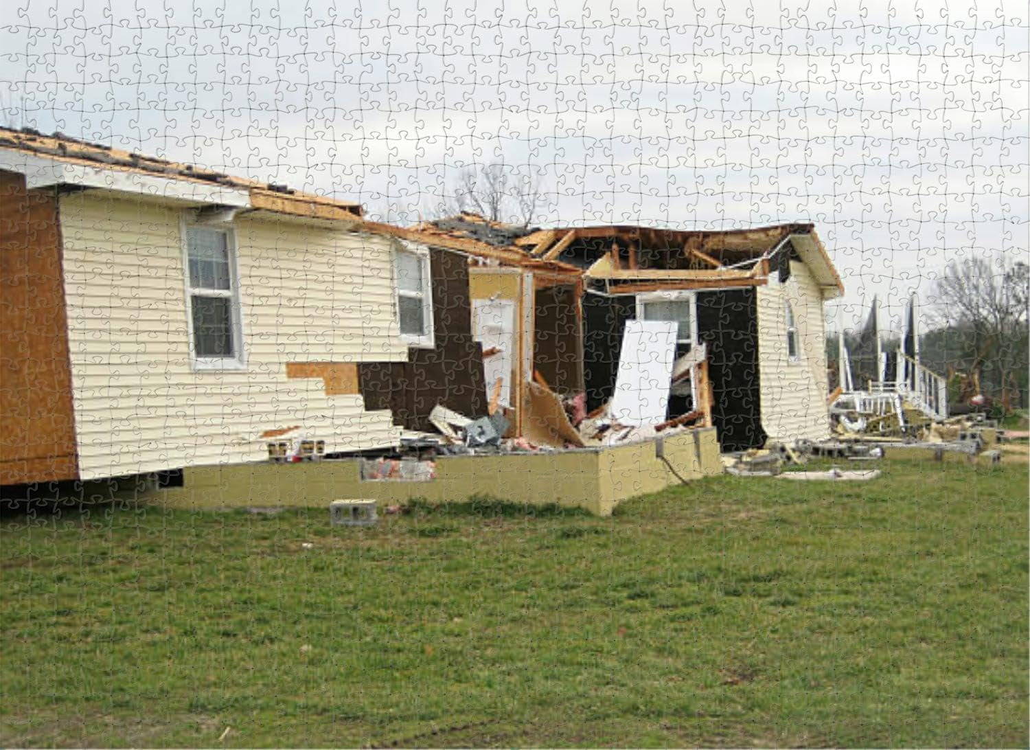 Jigsaw Wooden puzzle 1000 pieces Home Destroyed by Tornado Puzzle for ...
