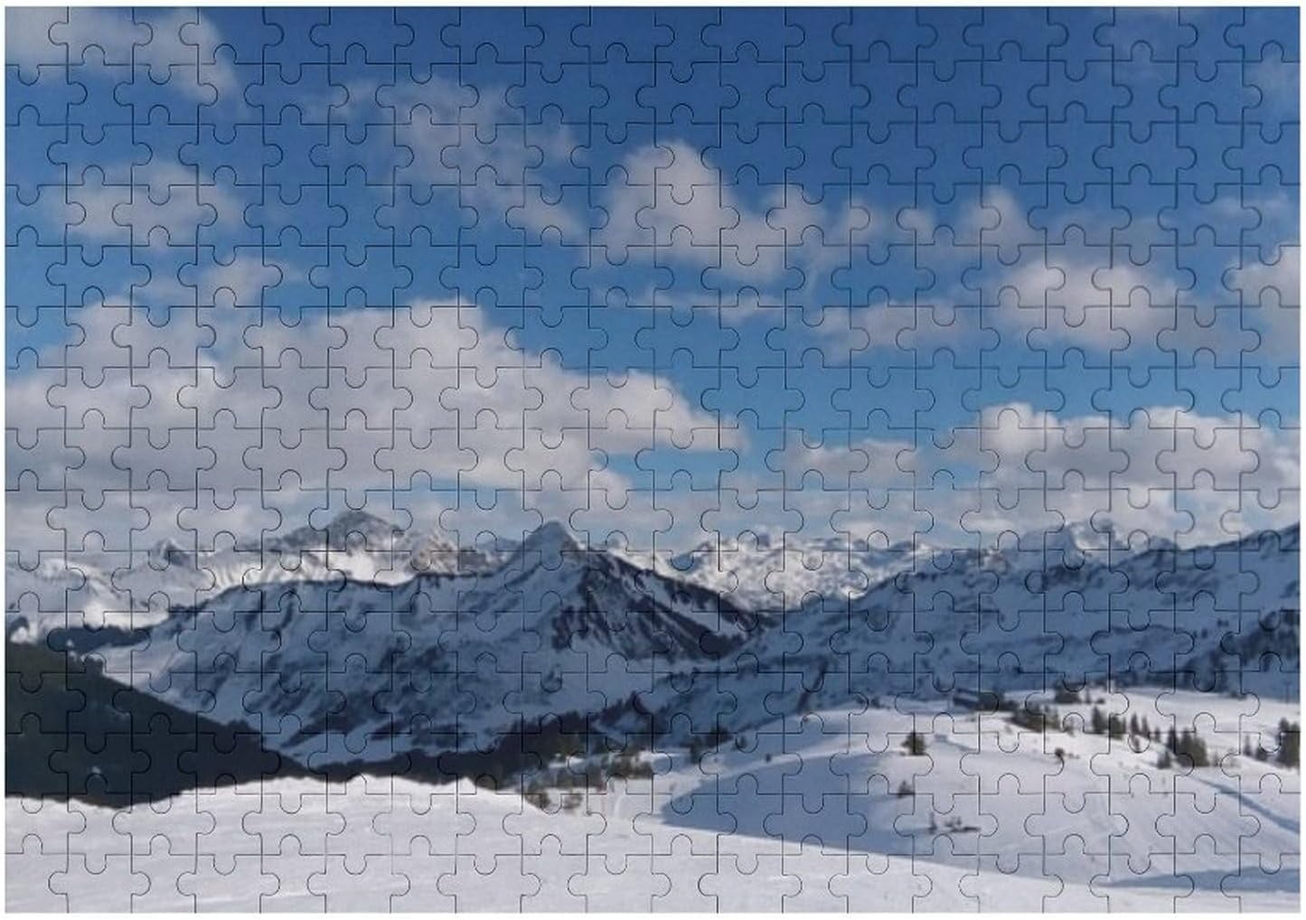Jigsaw Wooden puzzle 1000 pieces Mountains Winter Photo Puzzle for ...