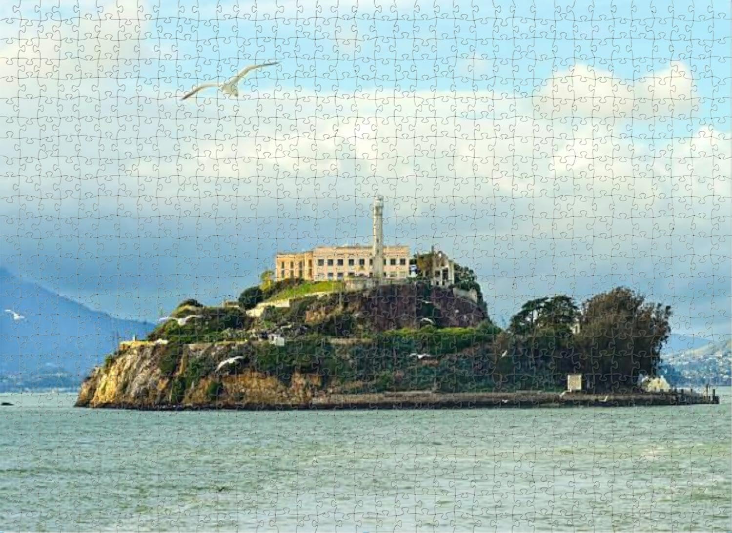 Jigsaw Wooden puzzle 1000 pieces for Adults Alcatraz Island California ...