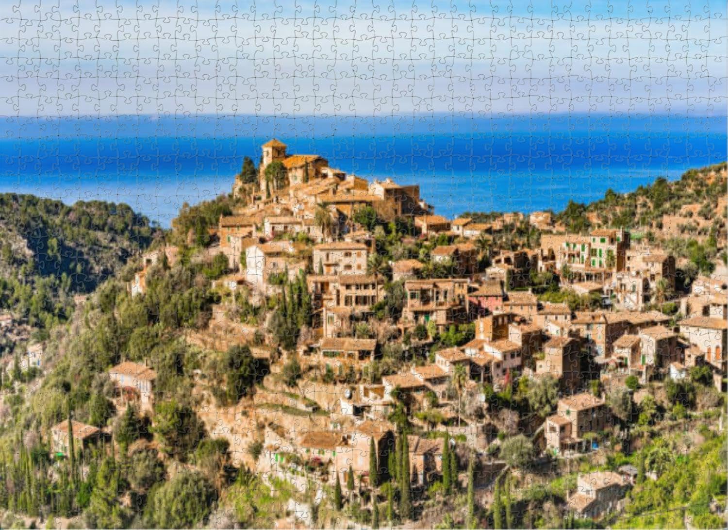 Jigsaw Wooden puzzle 300 pieces for Adults Old Village Beautiful Sea ...