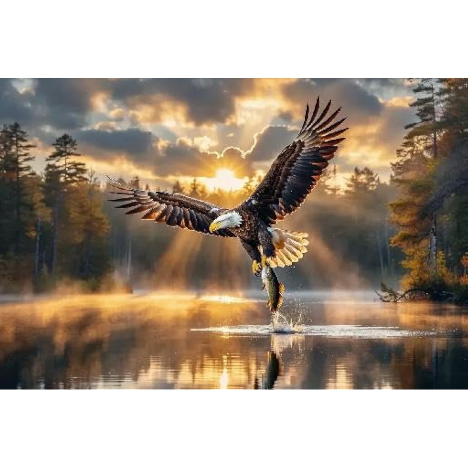 Jigsaw Wooden puzzle 300 pieces Bald Eagle Jigsaw Puzzles for Adults ...