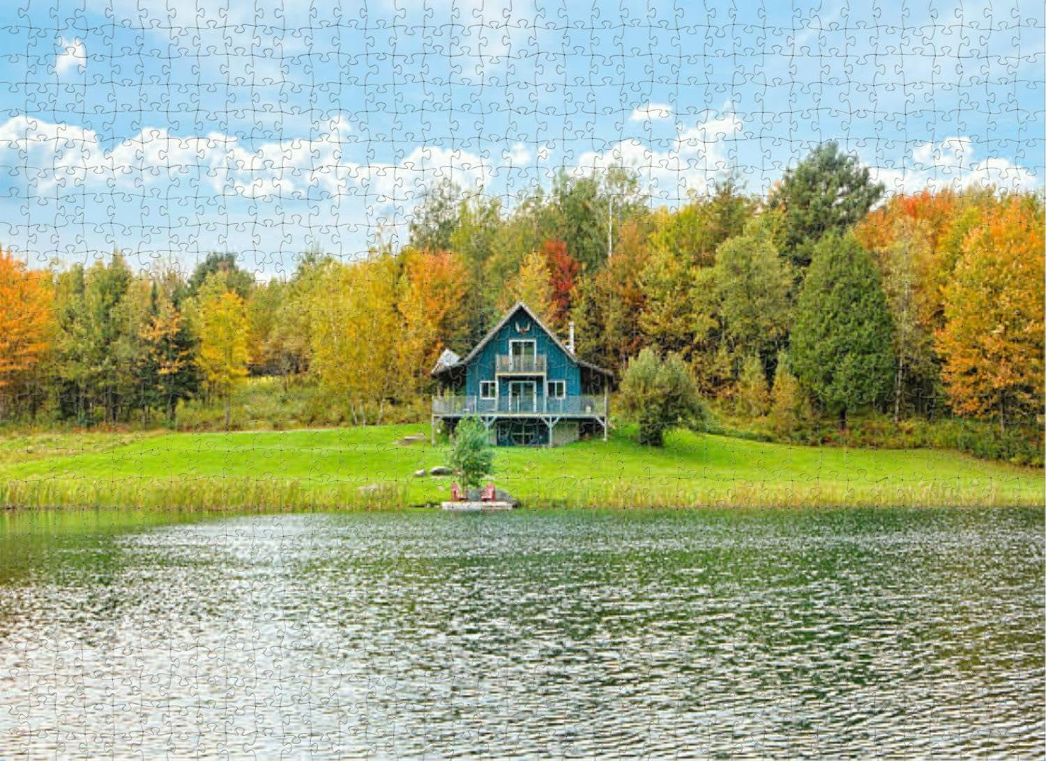 Jigsaw Wooden puzzle 300 pieces Chalet A Private Lake Puzzle for Adults ...