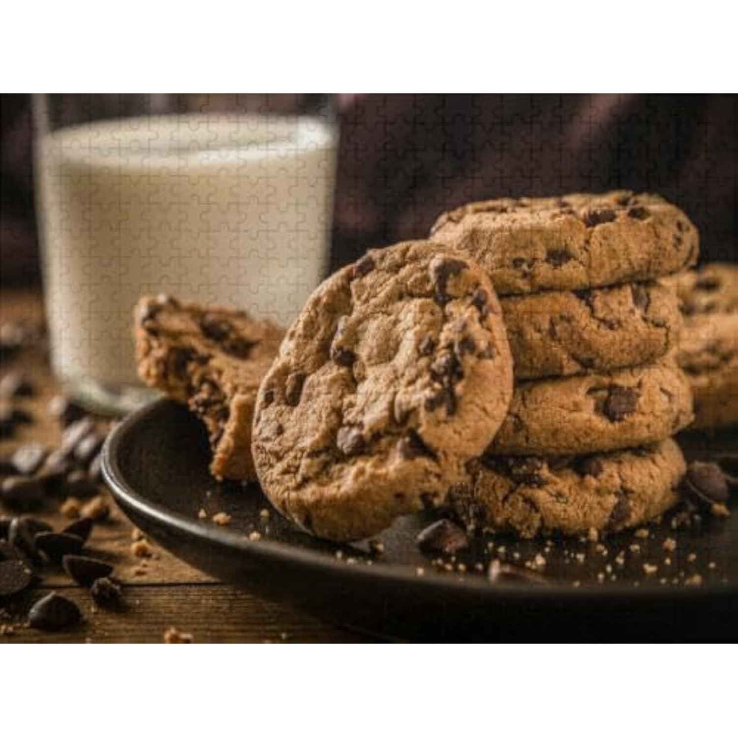 Jigsaw Wooden puzzle 300 pieces Eating Chocolate Chip Cookies A ...