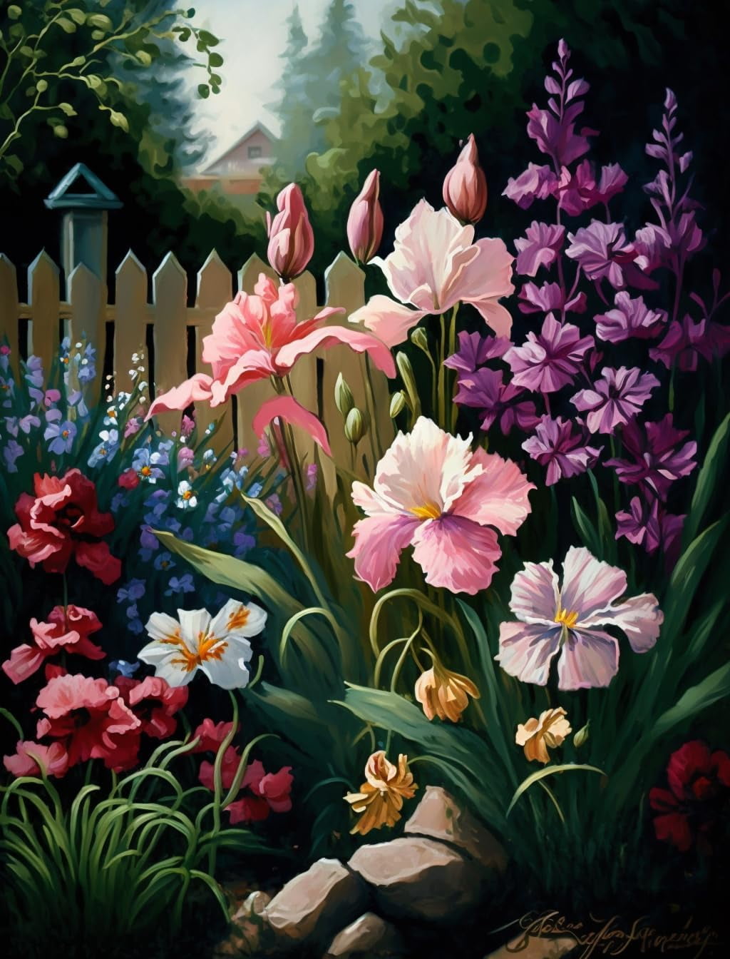 Jigsaw Wooden puzzle 300 pieces Flower Garden Puzzle for Adults ...