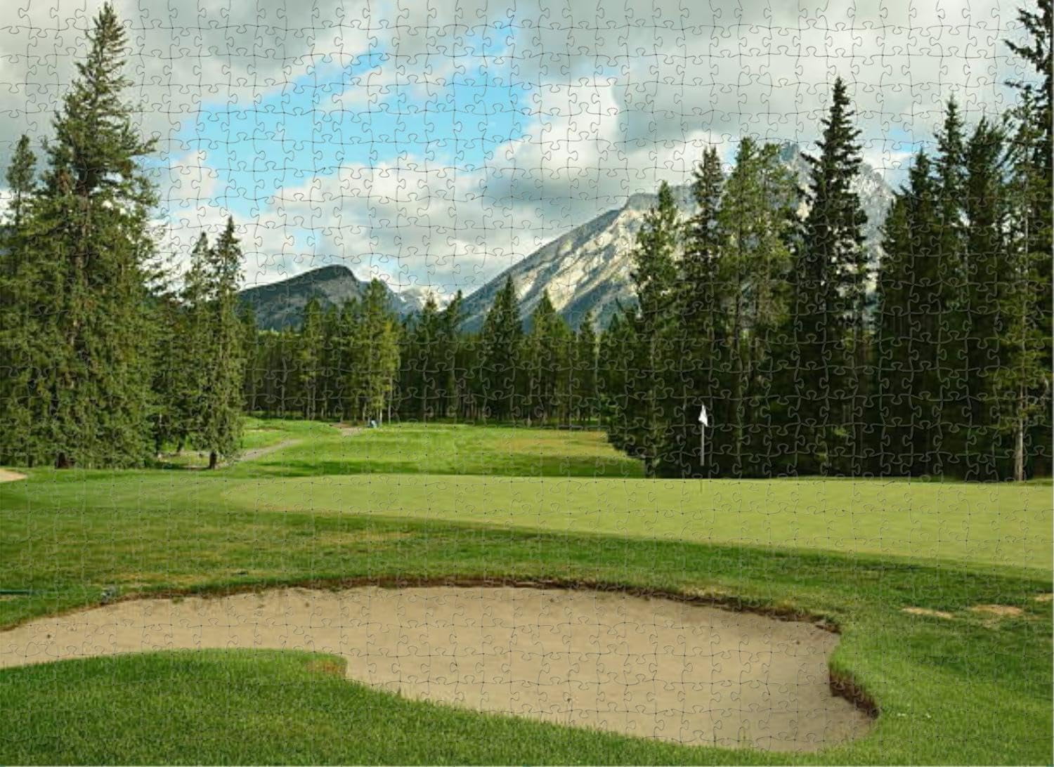 Jigsaw Wooden puzzle 300 pieces Golf Golf Course Mountain Golf Flag ...