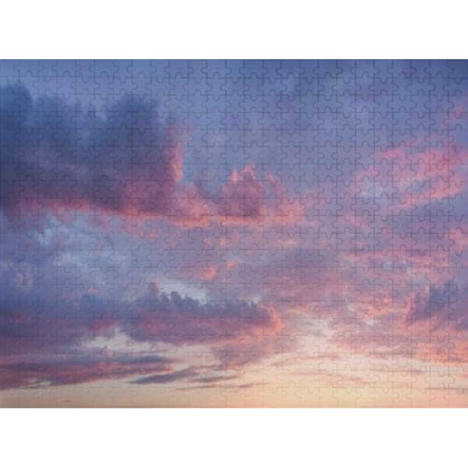 Jigsaw Wooden puzzle 300 pieces Pink Sky Clouds at Beautiful Sunset As Natural Puzzle for Adults ...