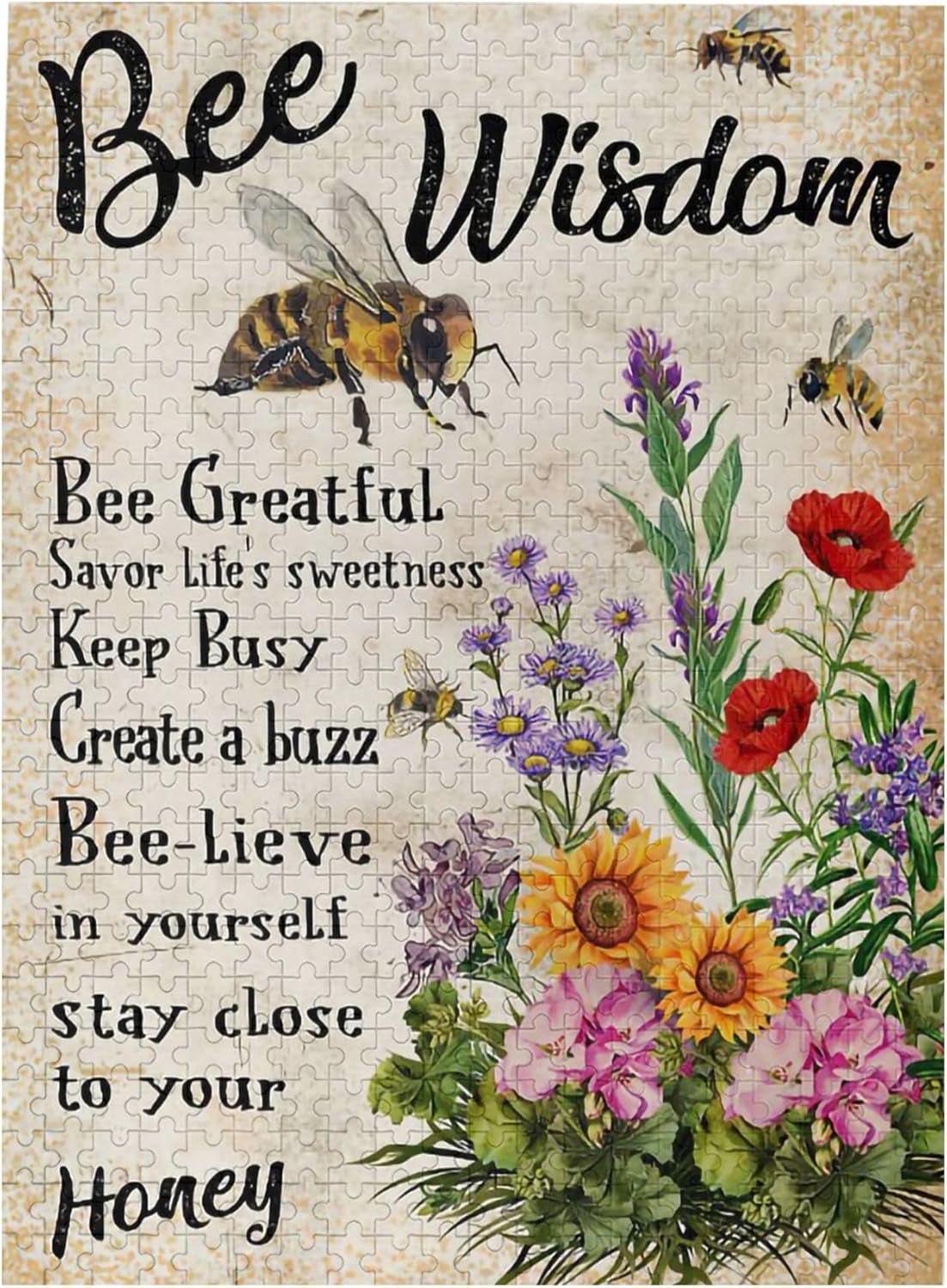 Jigsaw Wooden puzzle 500 pieces Bee Wisdom, What A Wonderful World ...