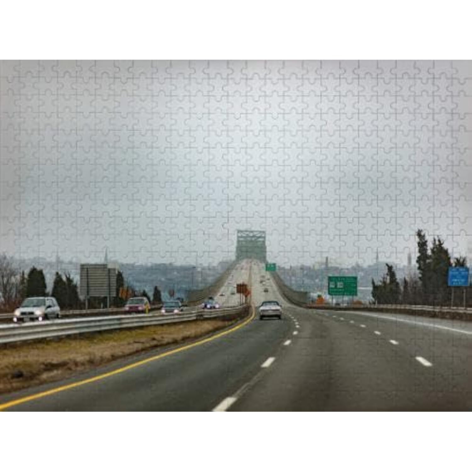 Jigsaw Wooden puzzle 500 pieces Braga Bridge Gloomy Day Puzzle for ...