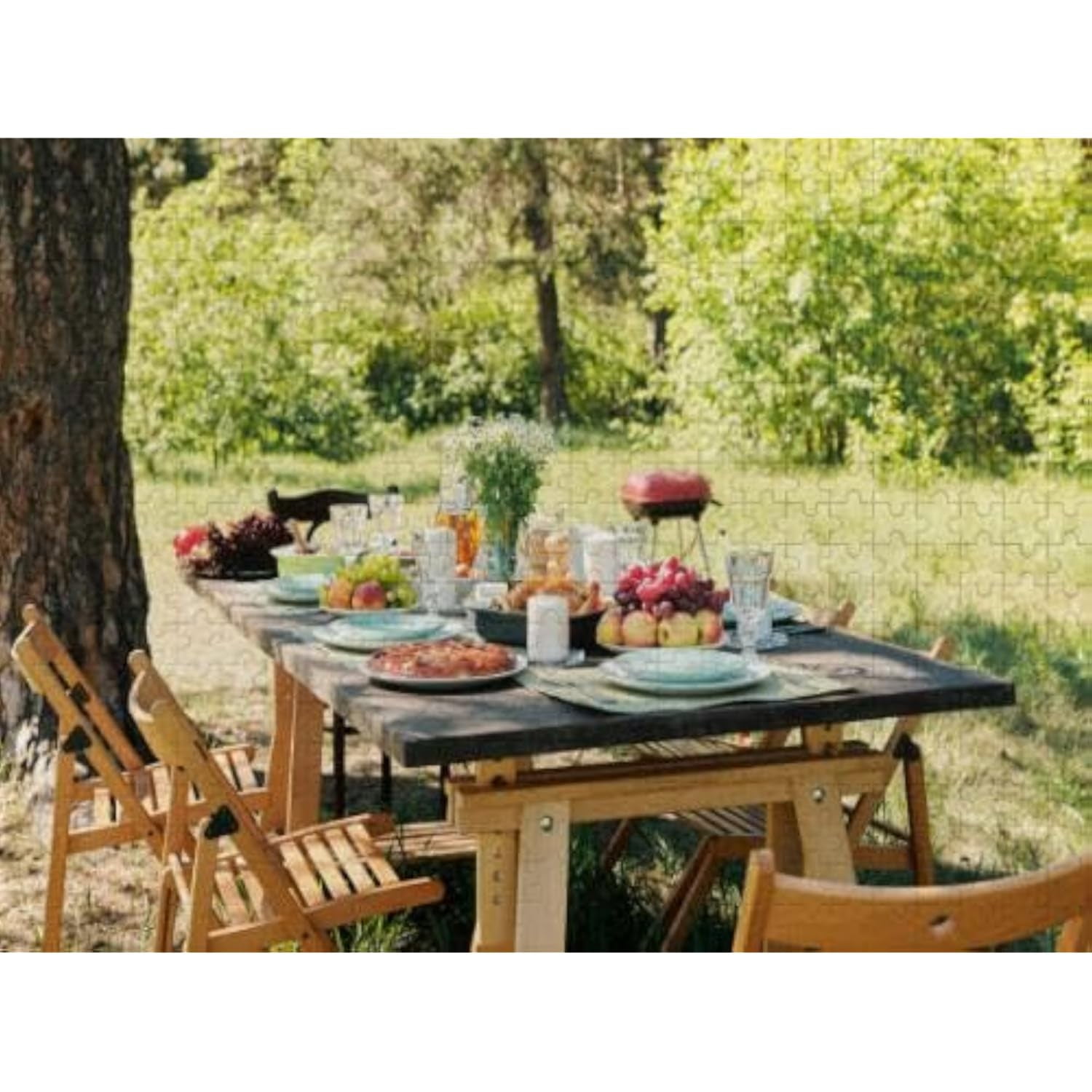 Jigsaw Wooden puzzle 500 pieces Group Chairs Surrounding Wooden Served ...