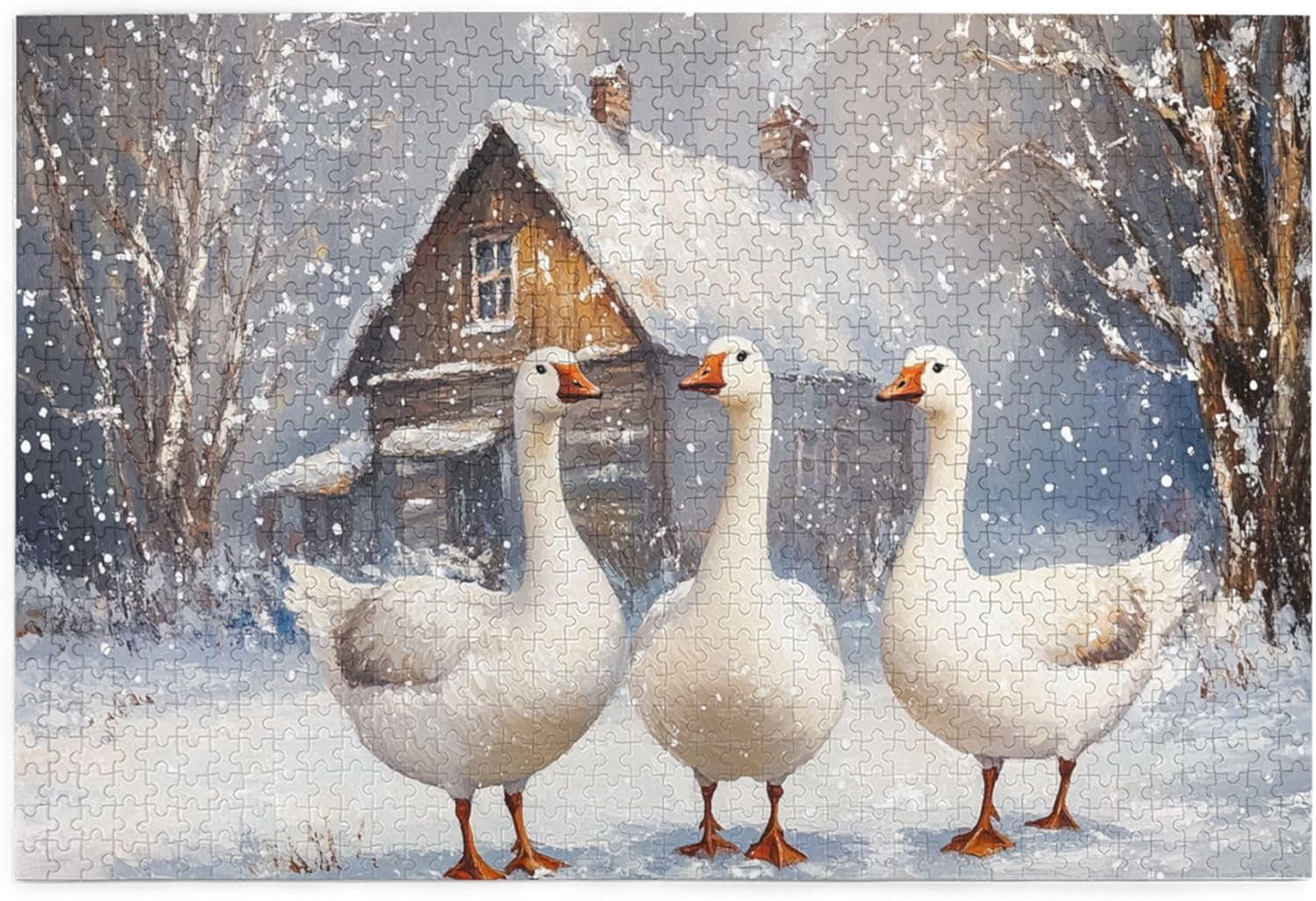 Jigsaw Wooden puzzle 500 pieces Jigsaw Puzzle,Winter Geese,Wooden ...