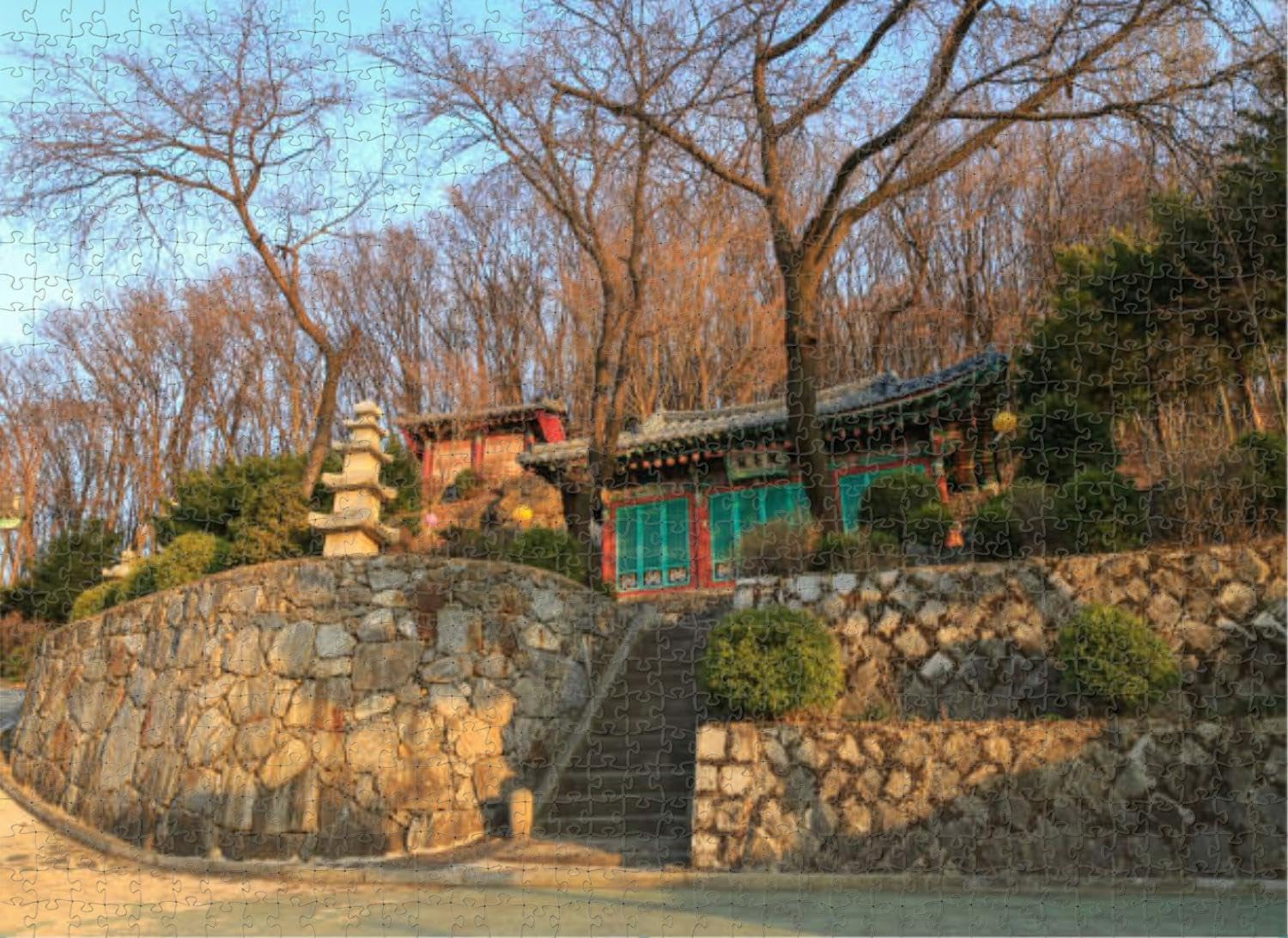 Jigsaw Wooden puzzle 500 pieces Korean Buddhist Temple The Countryside ...