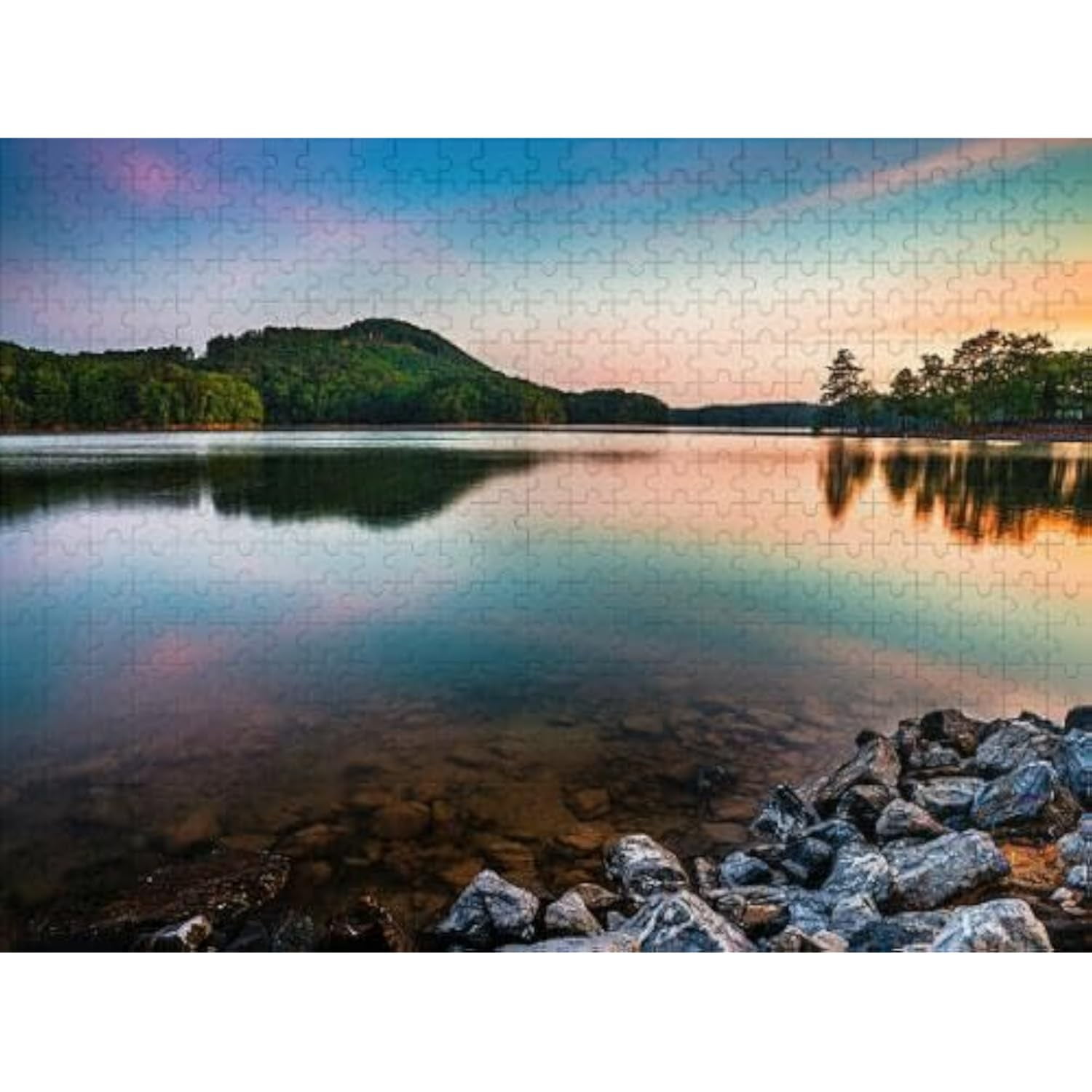 Jigsaw Wooden puzzle 500 pieces Lake at Red Top Mountain State Park ...