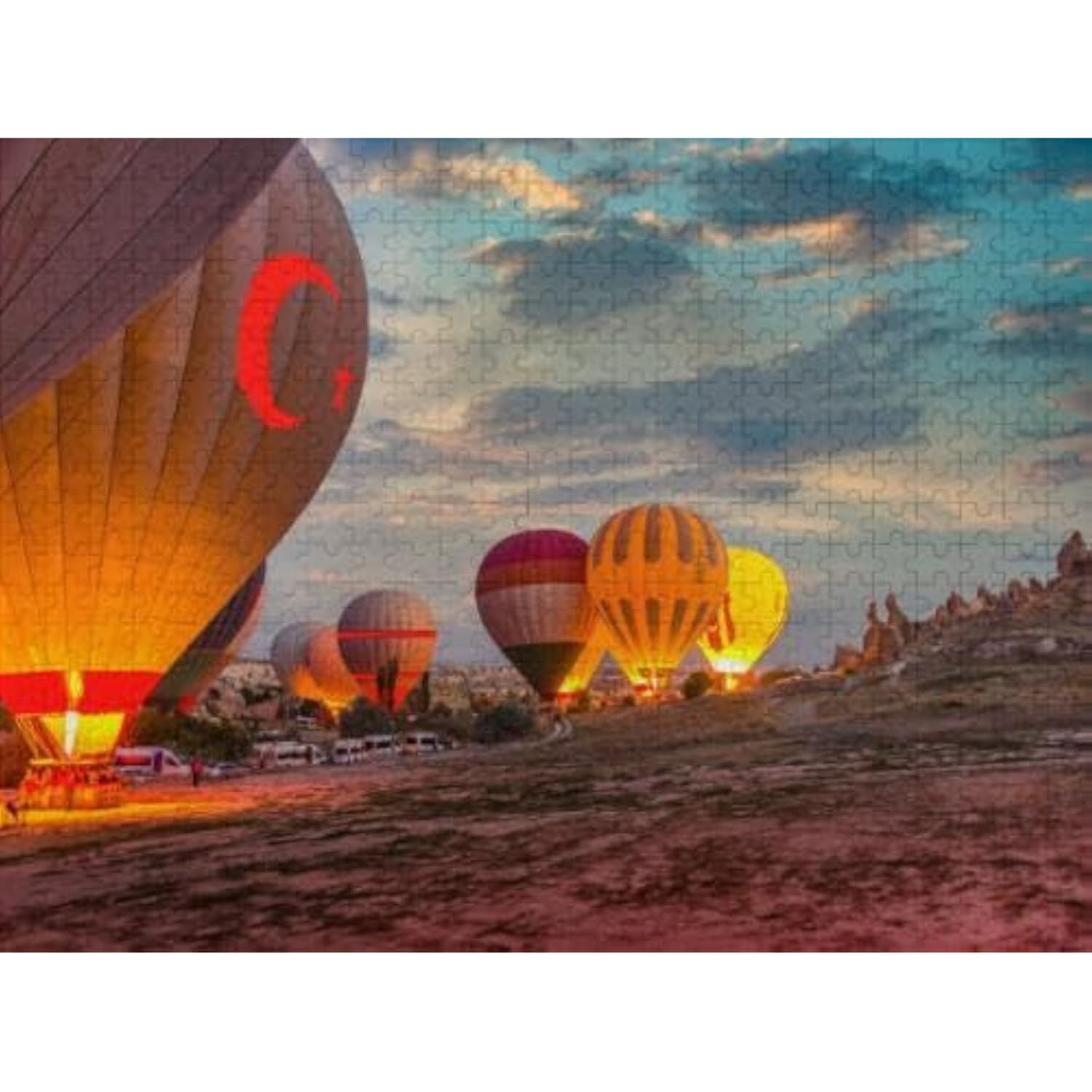 Jigsaw Wooden puzzle 500 pieces Launching Air Balloons Puzzle for ...