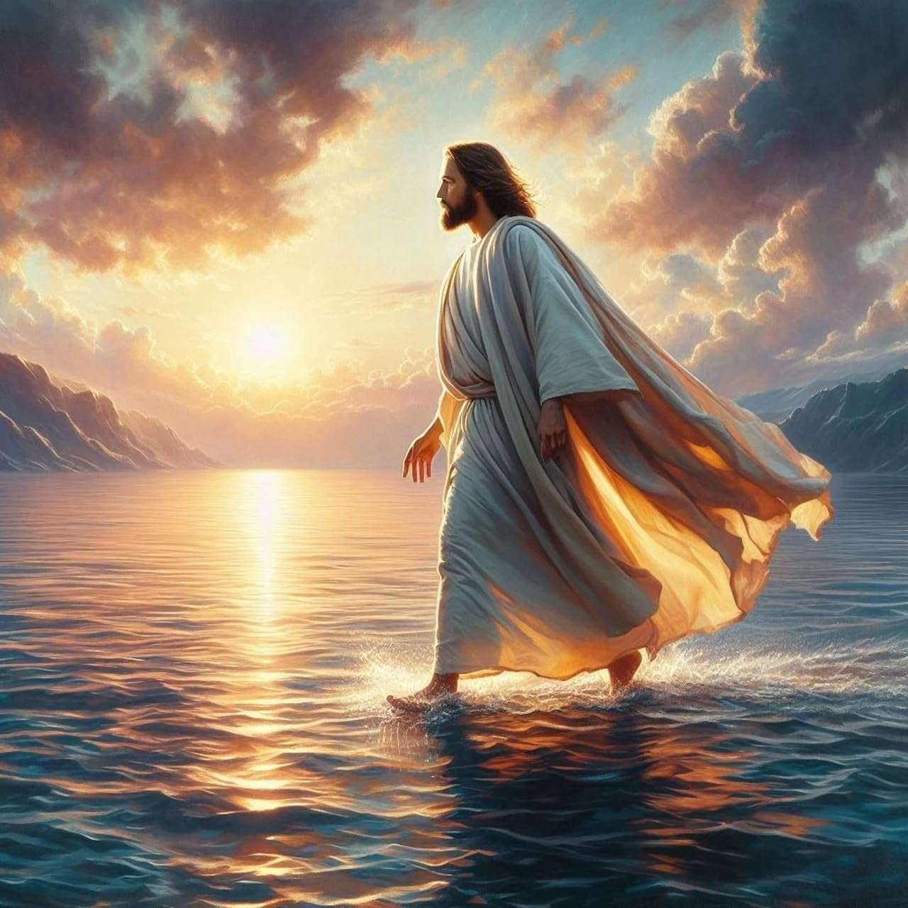 Jigsaw Wooden puzzle 500 pieces Puzzle Fun for Adults Jesus is at Sea ...