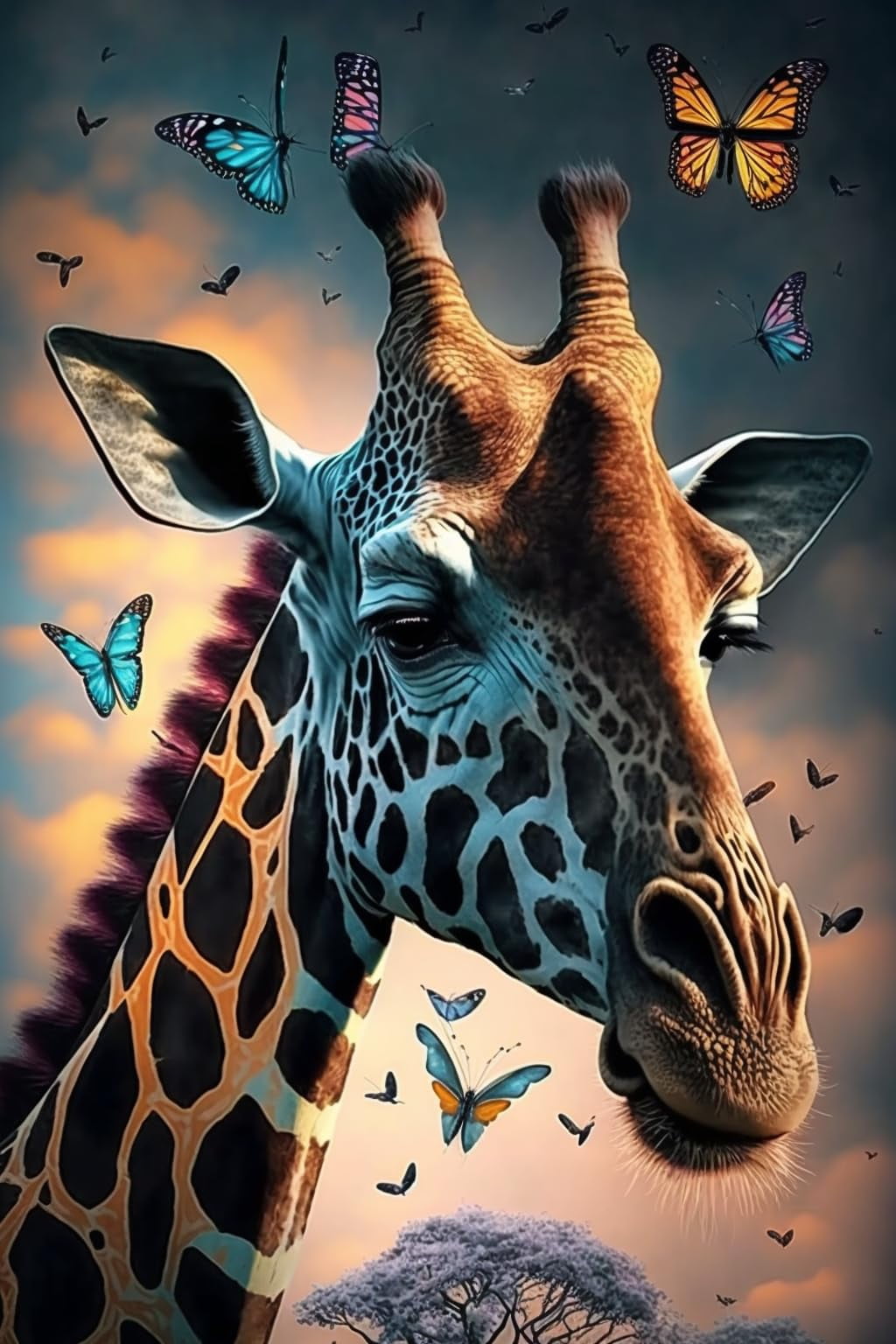 Jigsaw Woodiness Puzzles for Adults 500 Piece- Giraffe Butterfly Interactive Jigsaw Puzzle Game ...