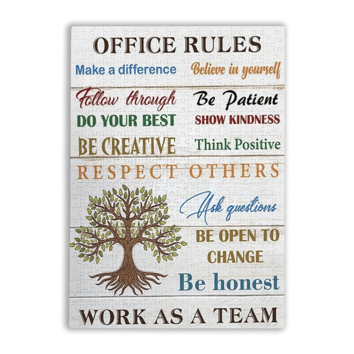 Jigsaw puzzle 500 pieces office rules work as a team Educational gift ...