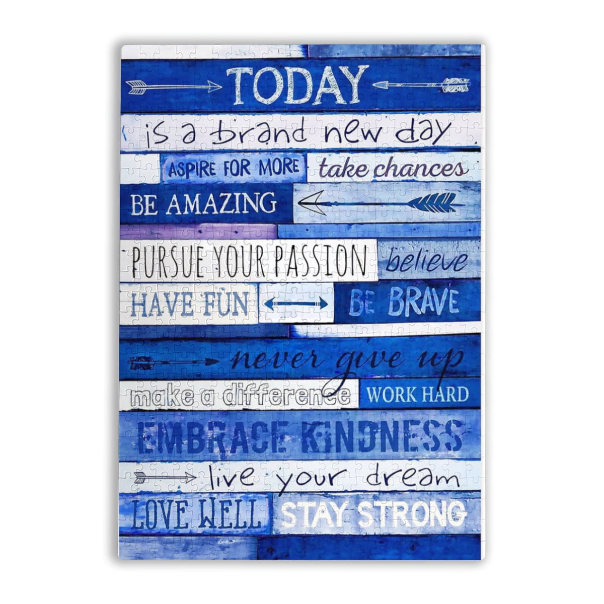 Jigsaw puzzle board Positive Quotes Stress relief gift, intellectual ...