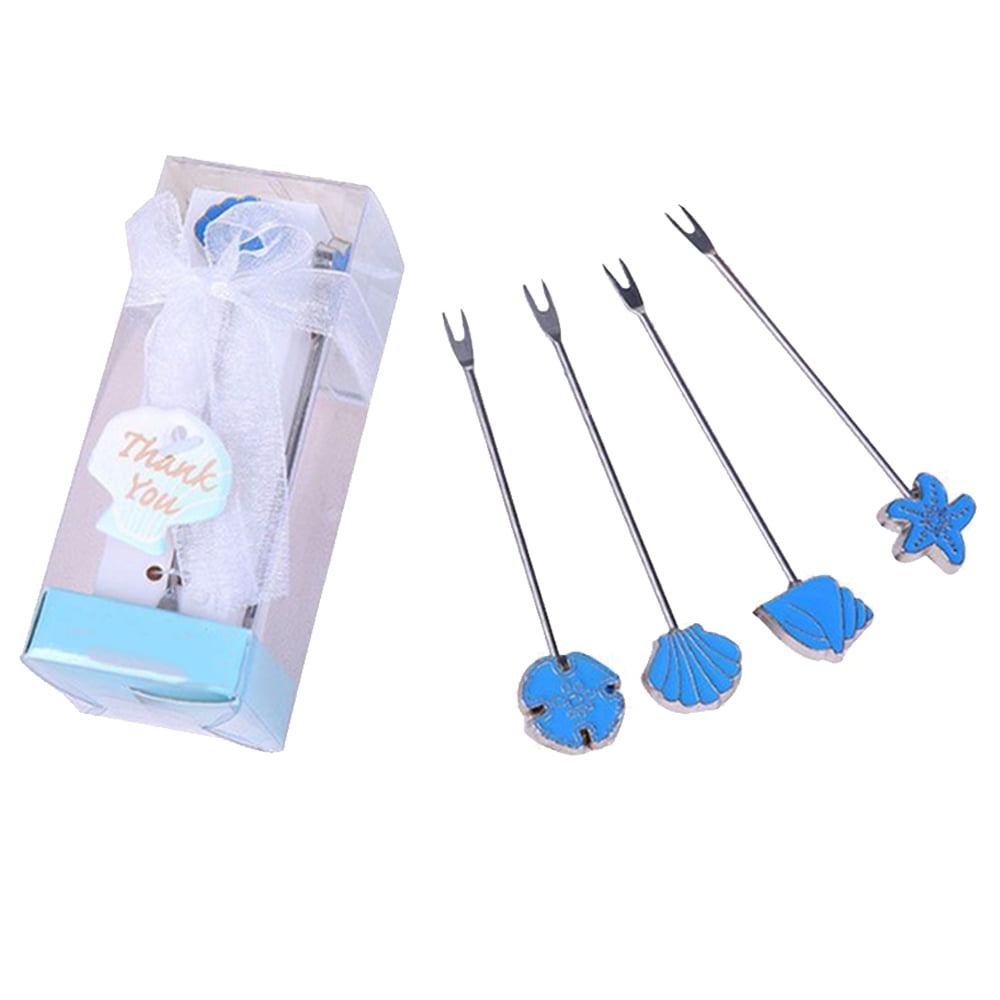 Jiibva 1 Box Cocktail Picks Fruit Pick Metal Snack Fork Mini Forks for ...