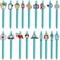 Jiibva 18PCS Cute Nurse Pens - Funny Nursing Gel Pen Set Black Ink for ...