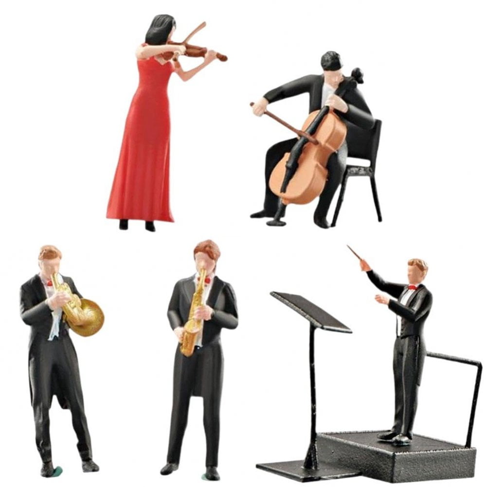 Jiibva 5Pcs Music Band Sculptures Instrumental Performer Figurines ...