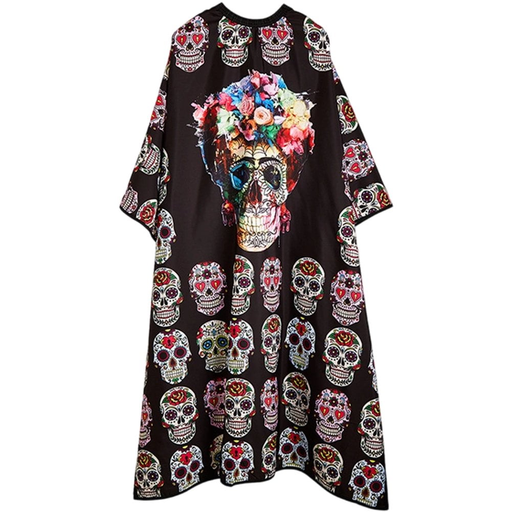 Jiibva Adult Barber Cape Professional Salon Haircut Capes Flower Skull ...