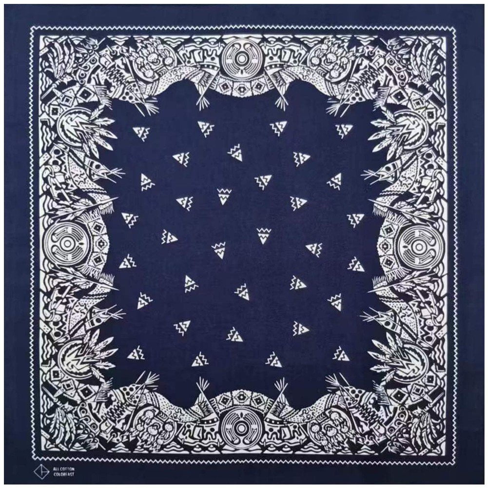 Jiibva Bandanas 1pc Cowboy Headband Print Neckwear Neckerchief Cycling ...