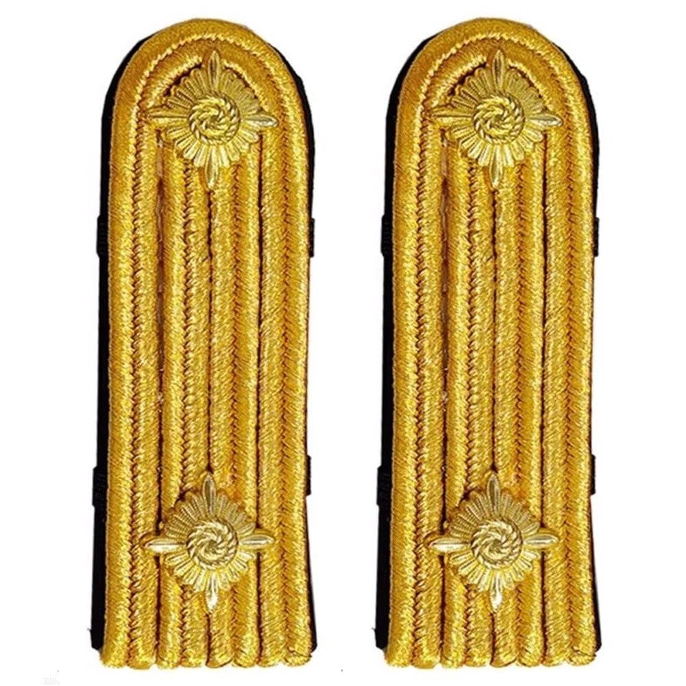 Jiibva Classic Blue and Gold Shoulder Epaulettes, Formal Braided Cord ...