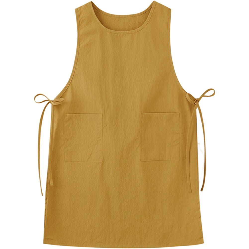 Jiibva Cobbler Apron Waiter Bib 2 Deep Pockets Side Ties Overalls Bib ...