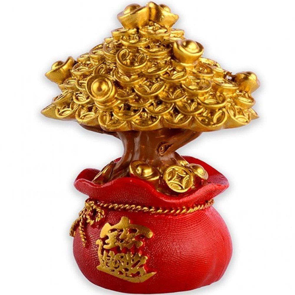 Jiibva Feng Shui Money Tree Crystal Money Tree Feng Shui Office Home ...