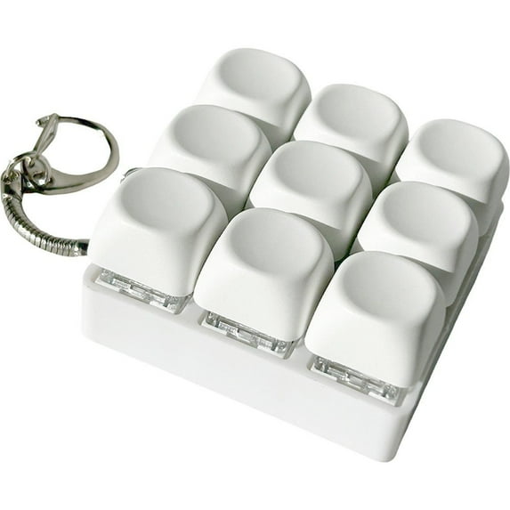 Jiibva Keyboard Fidget Toy, 9 Keys Fidget Keyboard Keychain, Portable ...