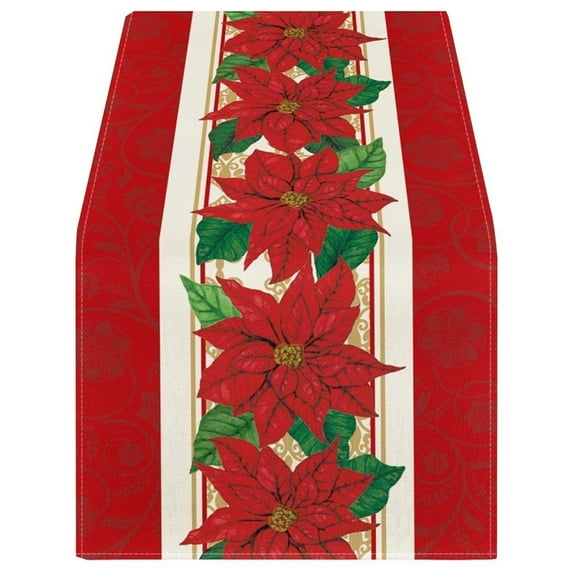 Jiibva Mexican Skull Floral Day Of The Dead Linen Table Runners Home ...