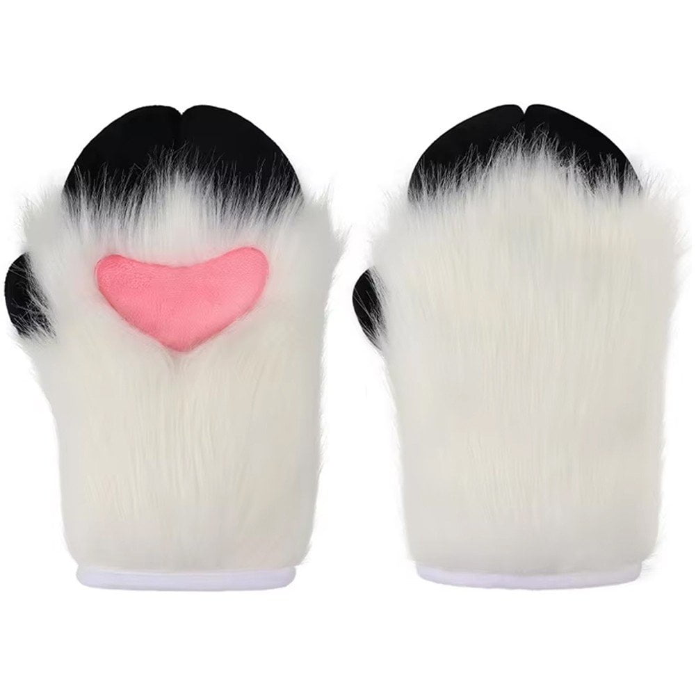 Jiibva Sheep Paw Gloves 1 Pair Cartoon Furry Paw Gloves Cute Animal ...