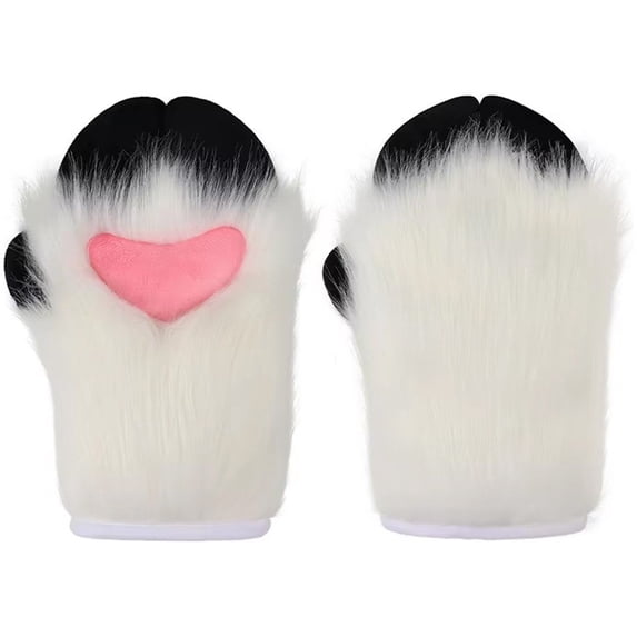 Jiibva Sheep Paw Gloves 1 Pair Cartoon Furry Paw Gloves Cute Animal ...